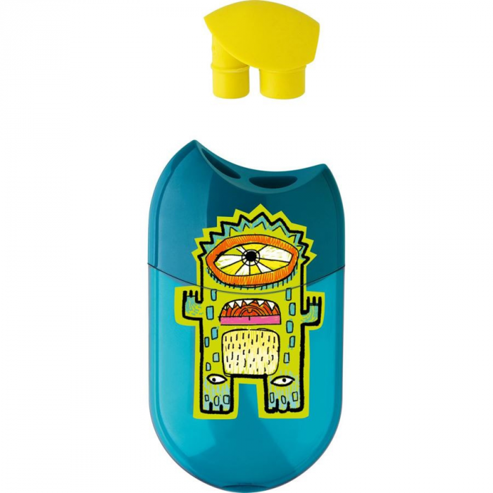 2 Hole Sharpener & Eraser, Monster